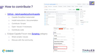 Scripting with Python to interact with Capella model | PDF