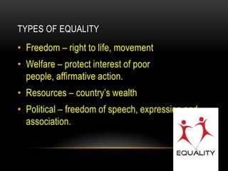 Justice as Equality | PPT