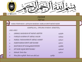 TAFSIR (SURAH JUMUAH) | PPTX