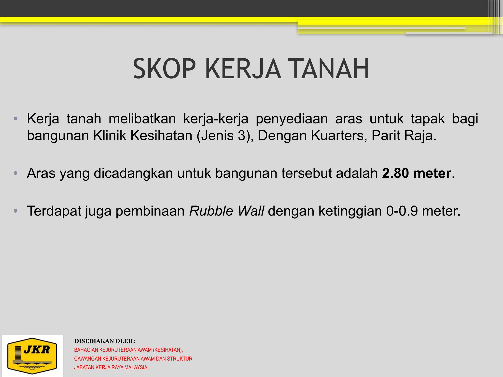 SLIDE TAKLIMAT TENDER KK3 PARIT RAJA - KERJA SIVIL.pptx