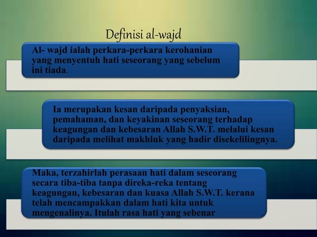 AL-TAWAJUD DAN AL-WAJD | PPTX