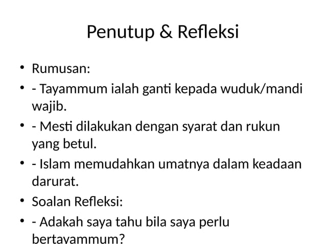 Slide PEND. ISLAM Tayammum Tingkatan 2 KSSM (Lengkap).pptx