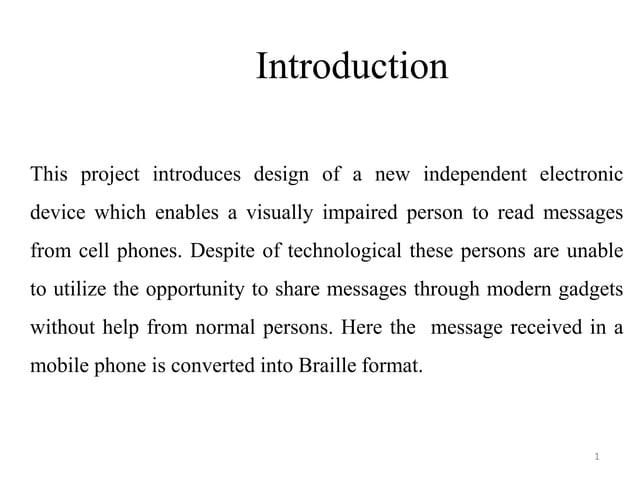 slide text to braille converter arduino.ppt