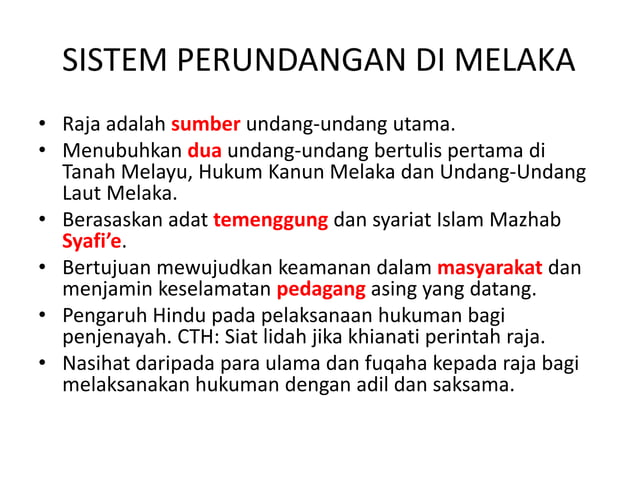 Peranan Islam dalam Memacu Kegemilangan Kesultanan Melayu Melaka | PPTX