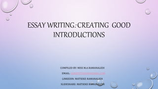 Essay writing | PPT