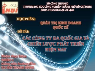 Quản trị kinh doanh quốc tế | PPTX