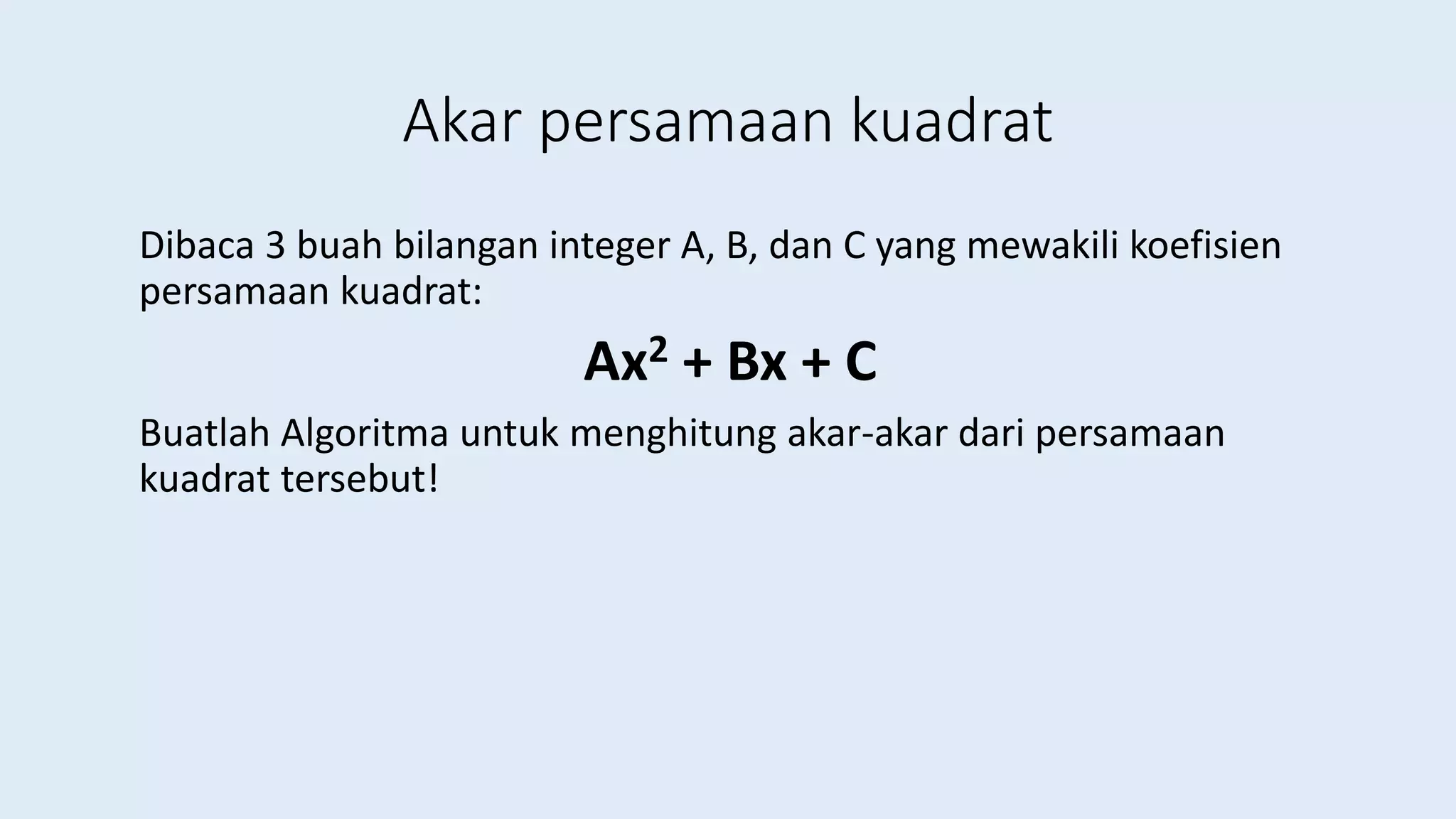 Slide Tugas Algoritma dan Pemrograman | PPTX