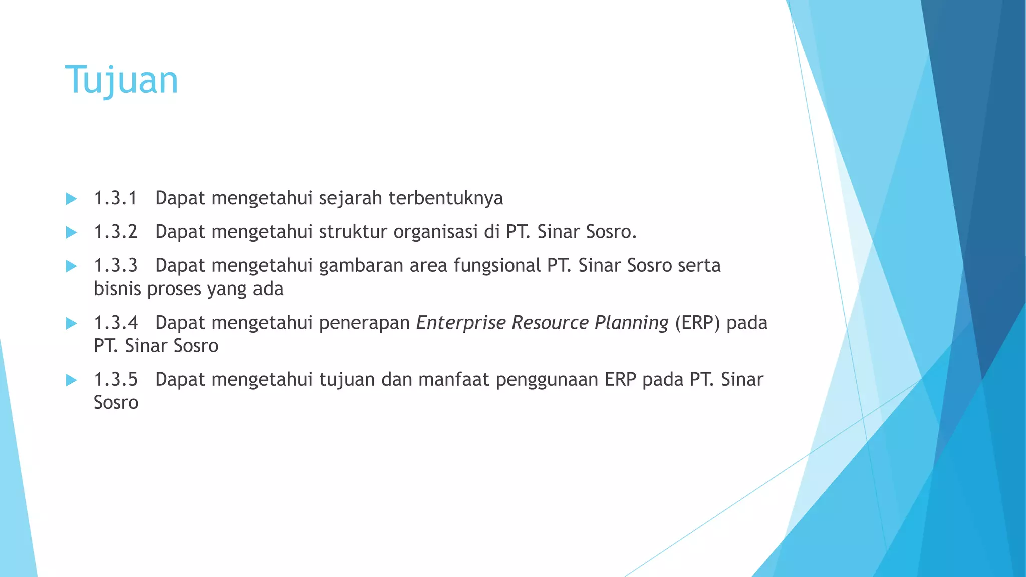 ERP PT SINAR SOSRO | PDF