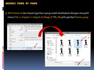 Slide tutorial animasi 2 d frame by frame adobe flash | PDF