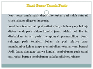 Slide uji geser langsung tanah pasir | PPTX