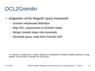 UMLtoGraphDB: Mapping Conceptual Schemas to Graph Databases | PPT
