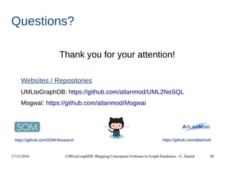 UMLtoGraphDB: Mapping Conceptual Schemas to Graph Databases | PPT