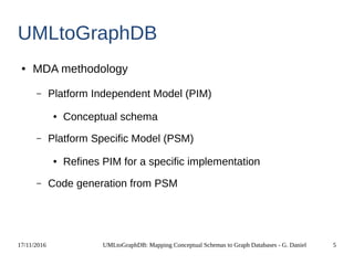UMLtoGraphDB: Mapping Conceptual Schemas to Graph Databases | PPT