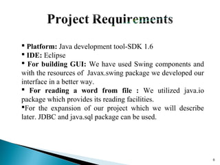 Word Dictionary - Software Development Project 1 | PPT
