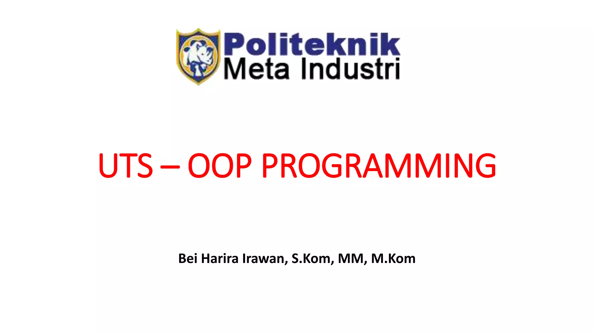 UTS - OOP | PPT