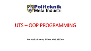 UTS - OOP | PPT