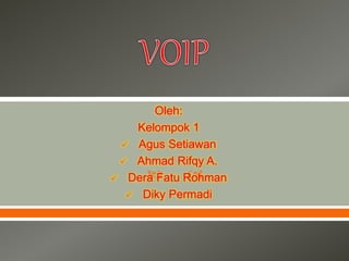 VOIP ( Pengertian, cara kerja , diagram, dan Kelebihan Kekurangan) | PPTX