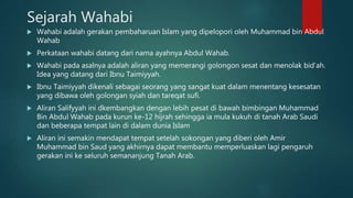 Pergerakan Wahabi Dan Kesannya Di Malaysia | PPTX