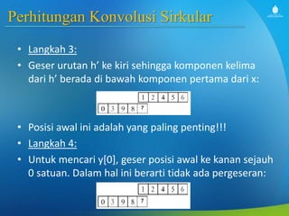 Pengolahan Sinyal Digital - Slide week 12 - konvolusi circular | PPTX