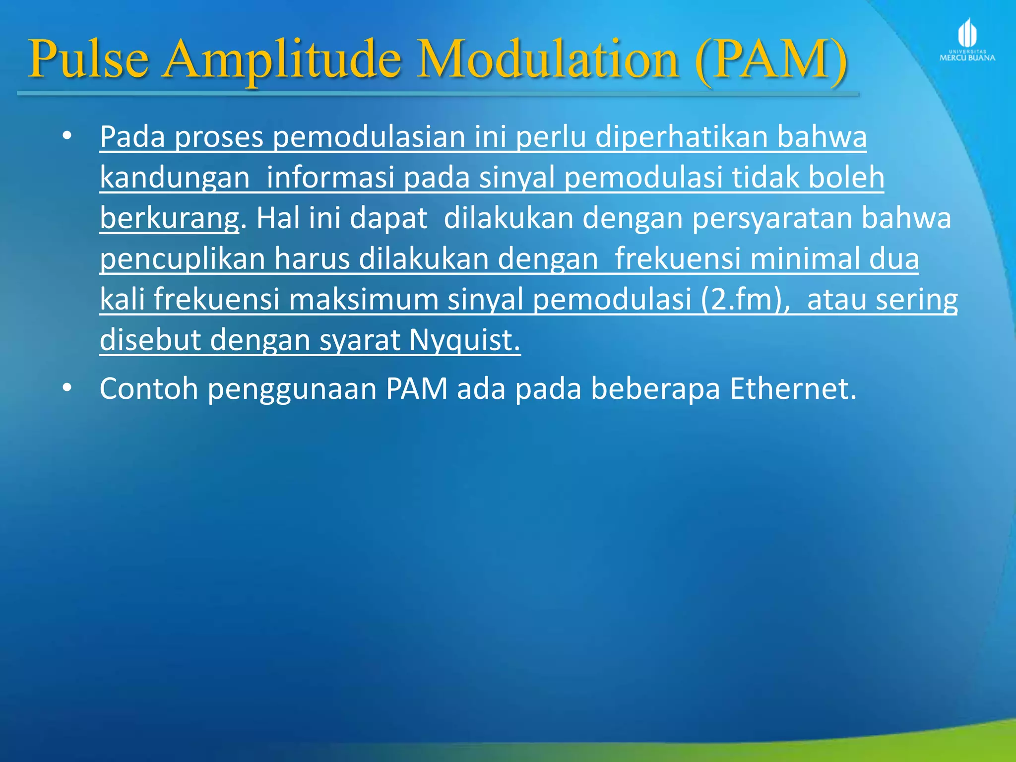 Telekomunikasi Analog dan Digital - Slide week 13 - modulasi gabungan ...