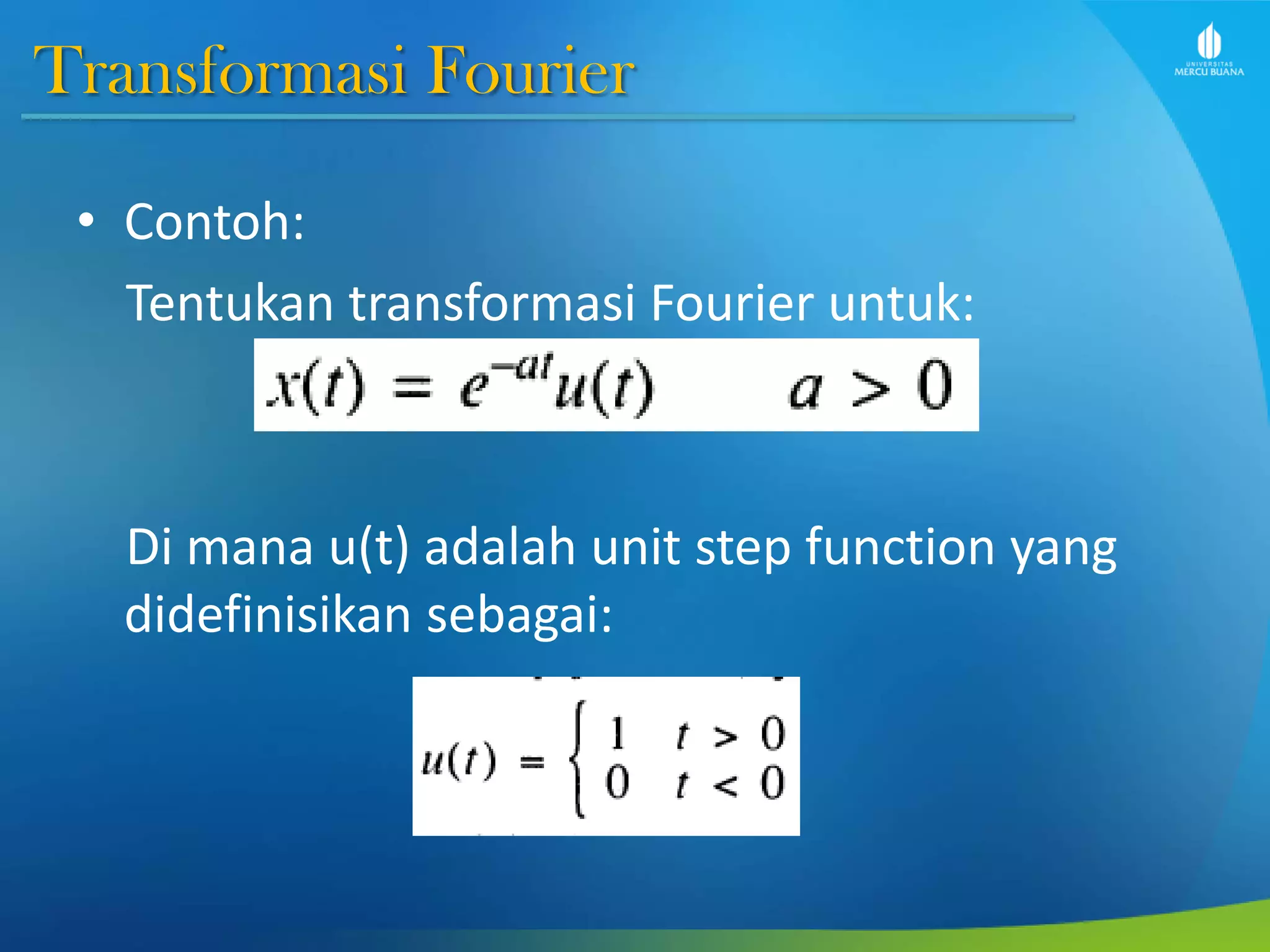 Slide week 1b deret fourier & transformasi fourier | PPT