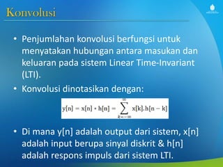 Pengolahan Sinyal Digital - Slide week 2 - sistem & sinyal waktu ...