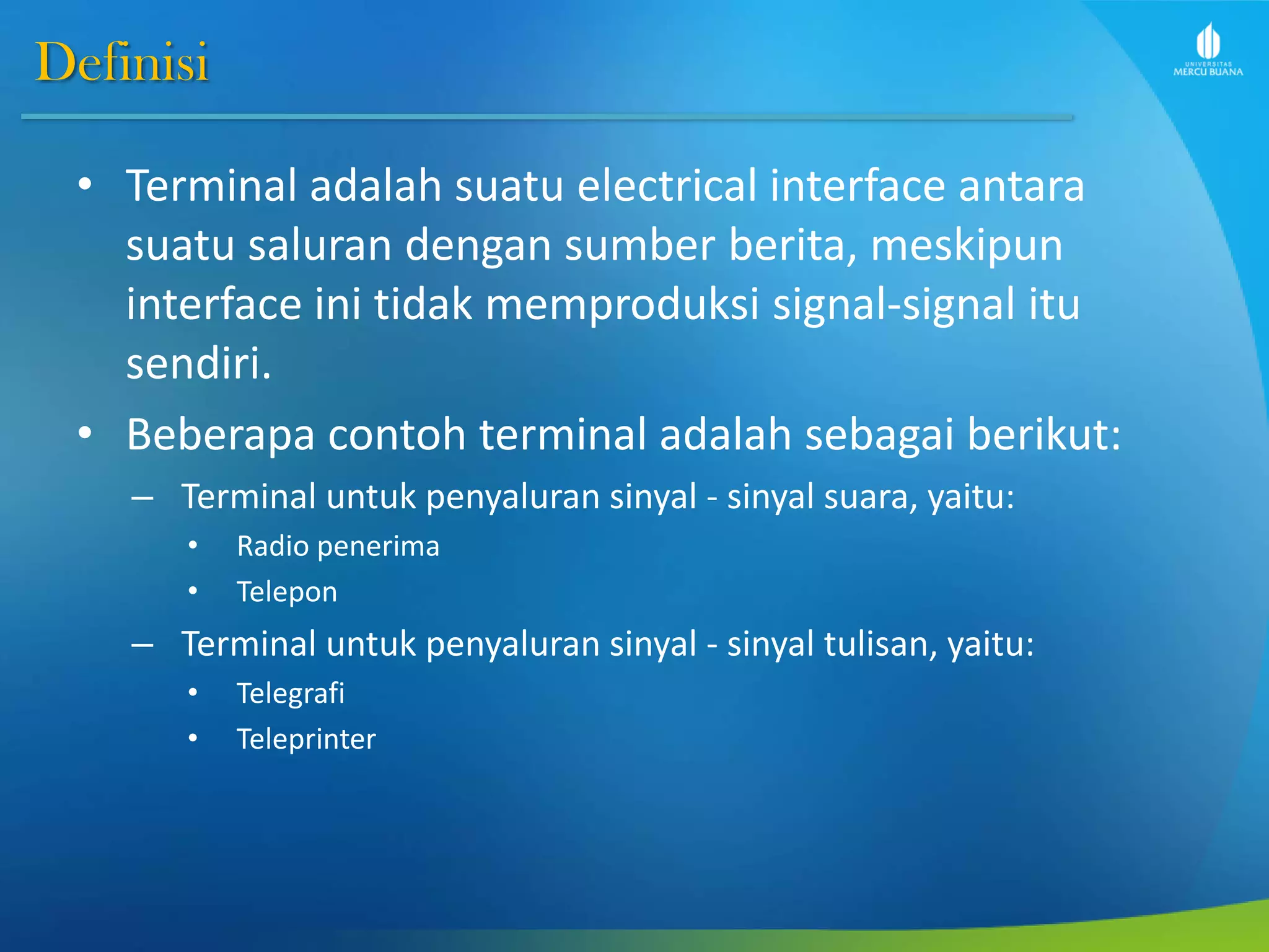 Slide week 4 terminal suara | PPTX