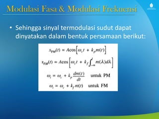 Telekomunikasi Analog & Digital - Slide week 5 - modulasi sudut | PPTX