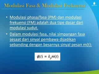Telekomunikasi Analog & Digital - Slide week 5 - modulasi sudut | PPT