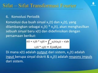 Pengolahan SInyal Digital - Slide week 5 - transformasi fourier sinyal ...