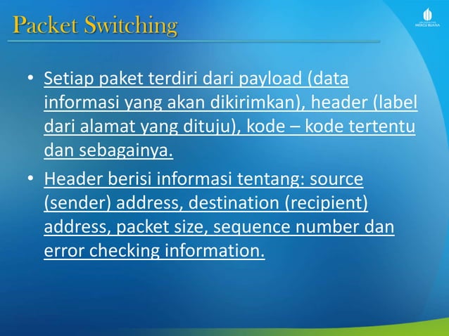 Dasar Telekomunikasi - Slide week 6 - Switching | PPTX