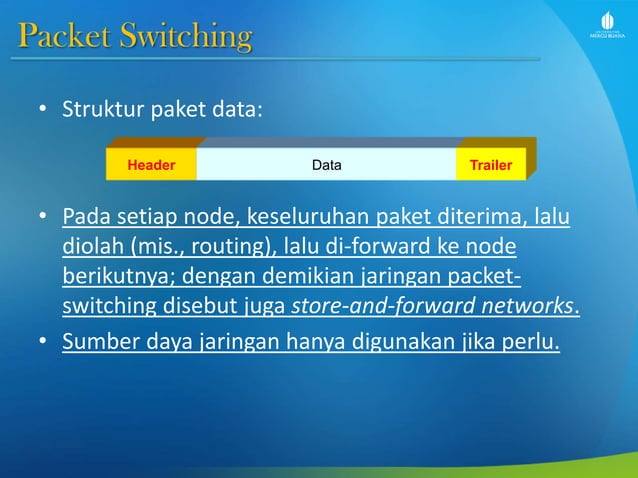 Dasar Telekomunikasi - Slide week 6 - Switching | PPTX