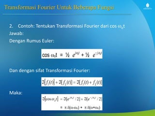Pengolahan Sinyal Digital - Slide week 6 - transformasi fourier sinyal waktu diskrit | PPTX