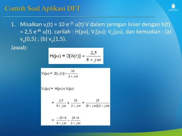Pengolahan Sinyal Digital - Slide week 7 - DFT urutan waktu diskrit | PPTX