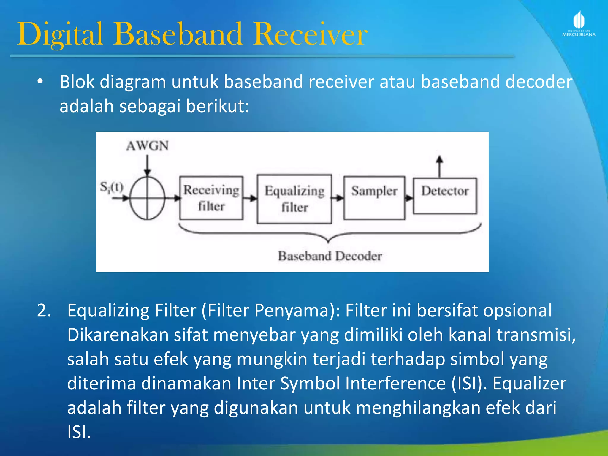 Telekomunikasi Analog dan Digital - Slide week 9 transmisi digital | PPTX
