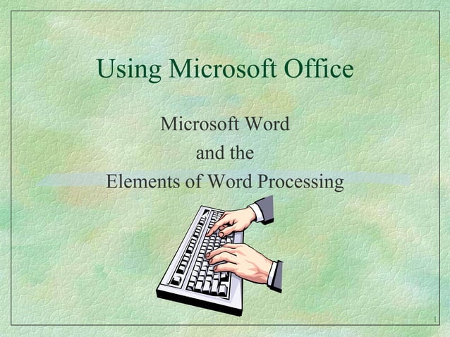 Slide, word and word processing | PPT