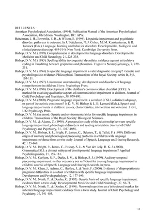 SLI: diagnostic dilemmas | PDF | Brain and Nervous System Disorders ...