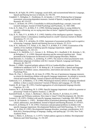 SLI: diagnostic dilemmas | PDF | Brain and Nervous System Disorders | Diseases and Conditions