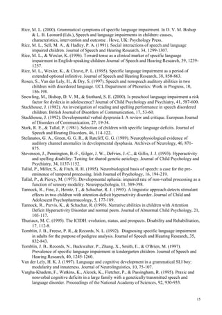 SLI: diagnostic dilemmas | PDF | Brain and Nervous System Disorders | Diseases and Conditions