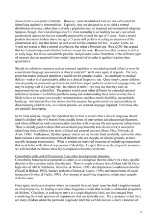 SLI: diagnostic dilemmas | PDF