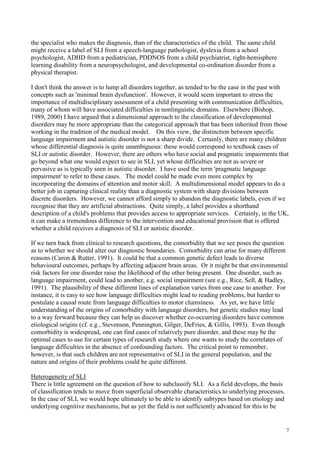 SLI: diagnostic dilemmas | PDF