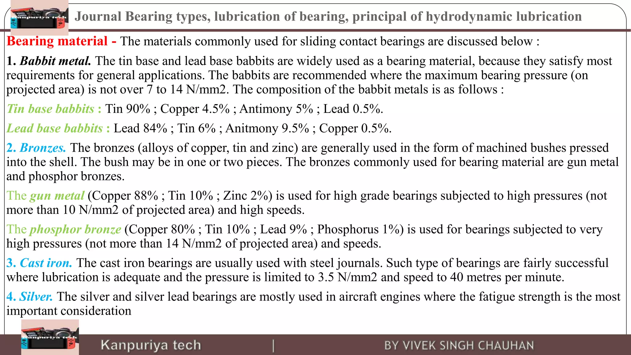 Sliding contact bearing part 1 | PPT