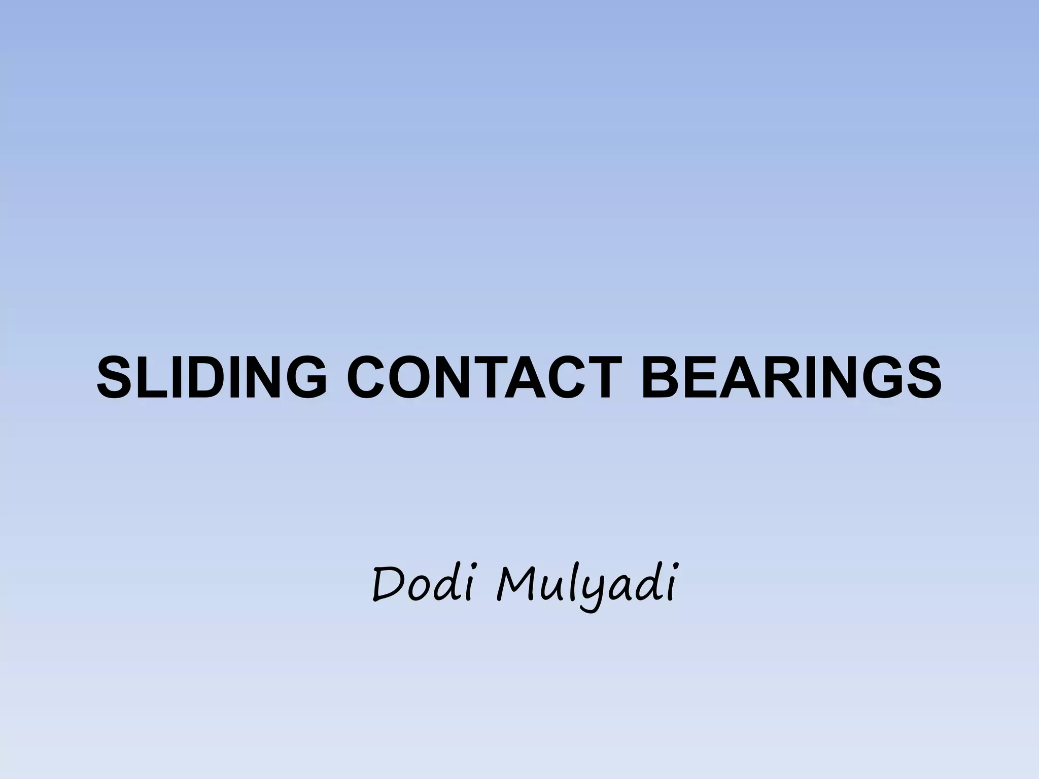 Bearing and Sliding contact bearings | PDF