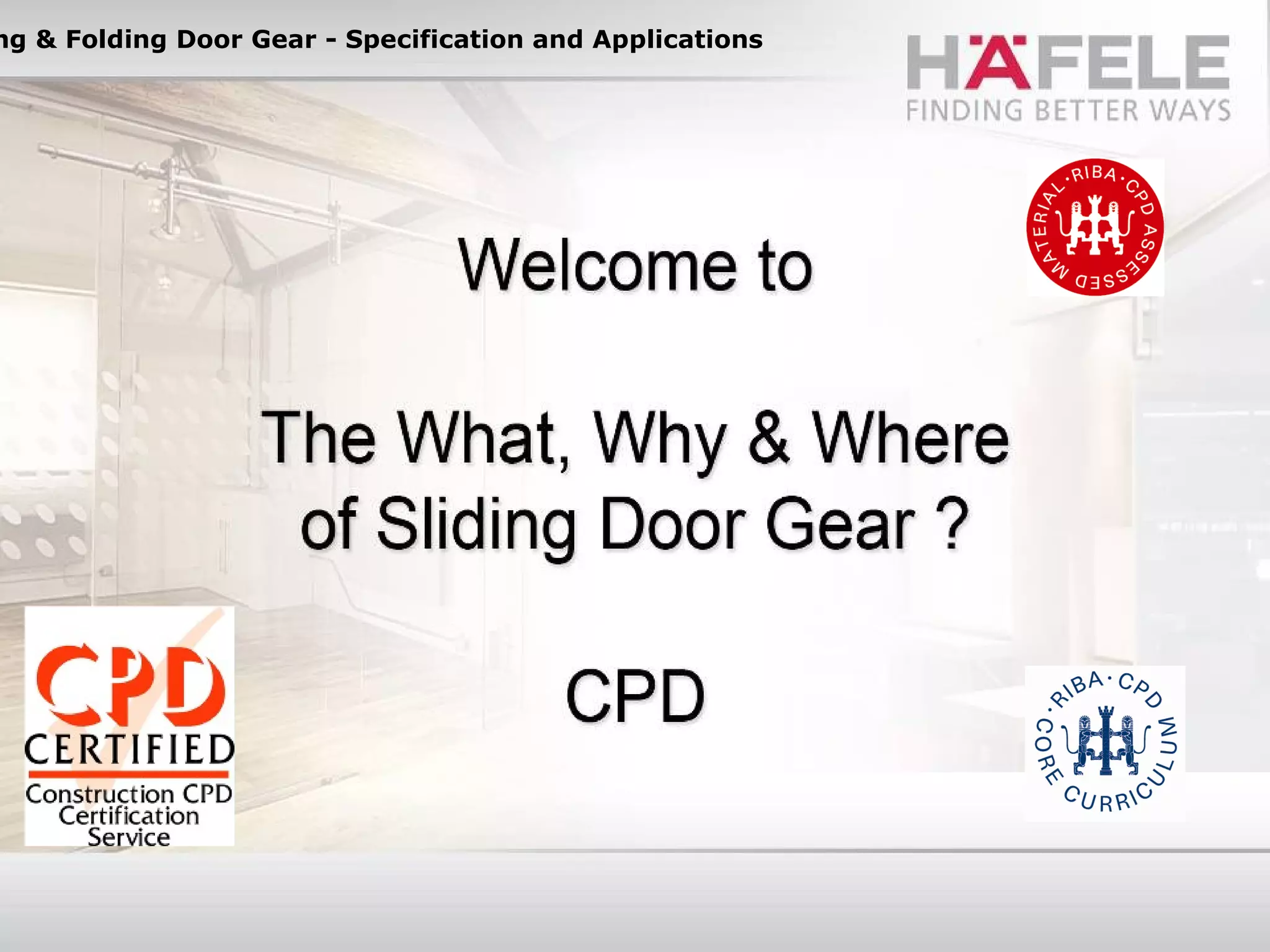 Sliding Door Gear Cpd1 Web Intro | PPT