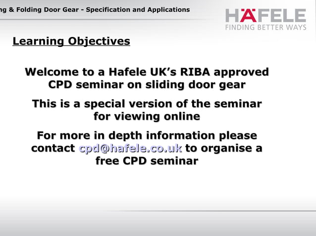 Sliding Door Gear Cpd1 Web Intro | PPT