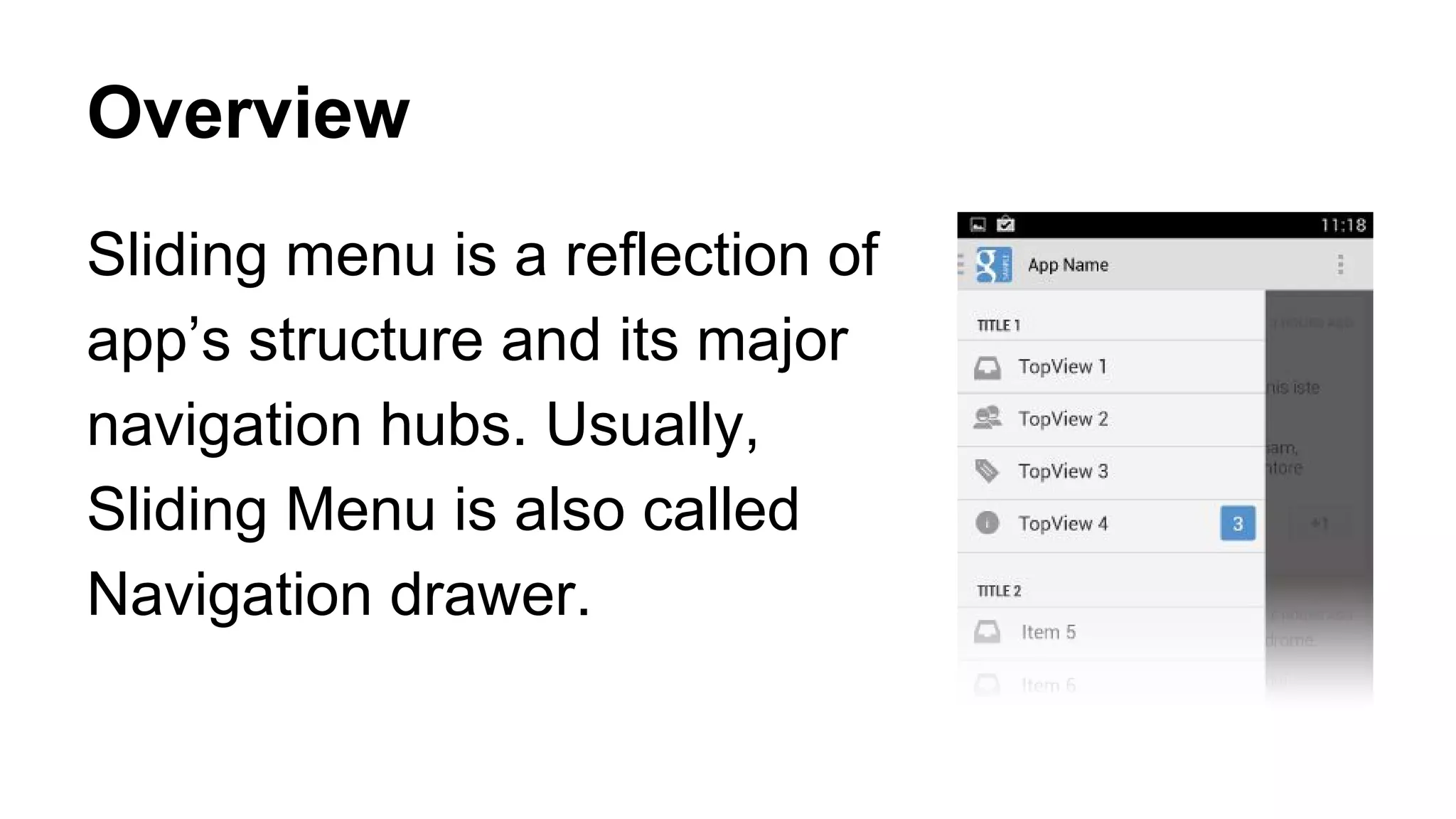 Android Training - Sliding Menu | PPT