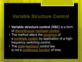 Sliding mode control | PPTX