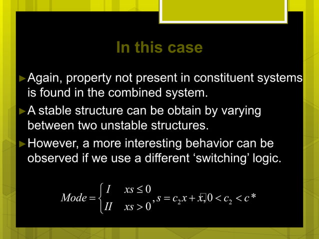 Sliding mode control | PPTX | Physics | Science