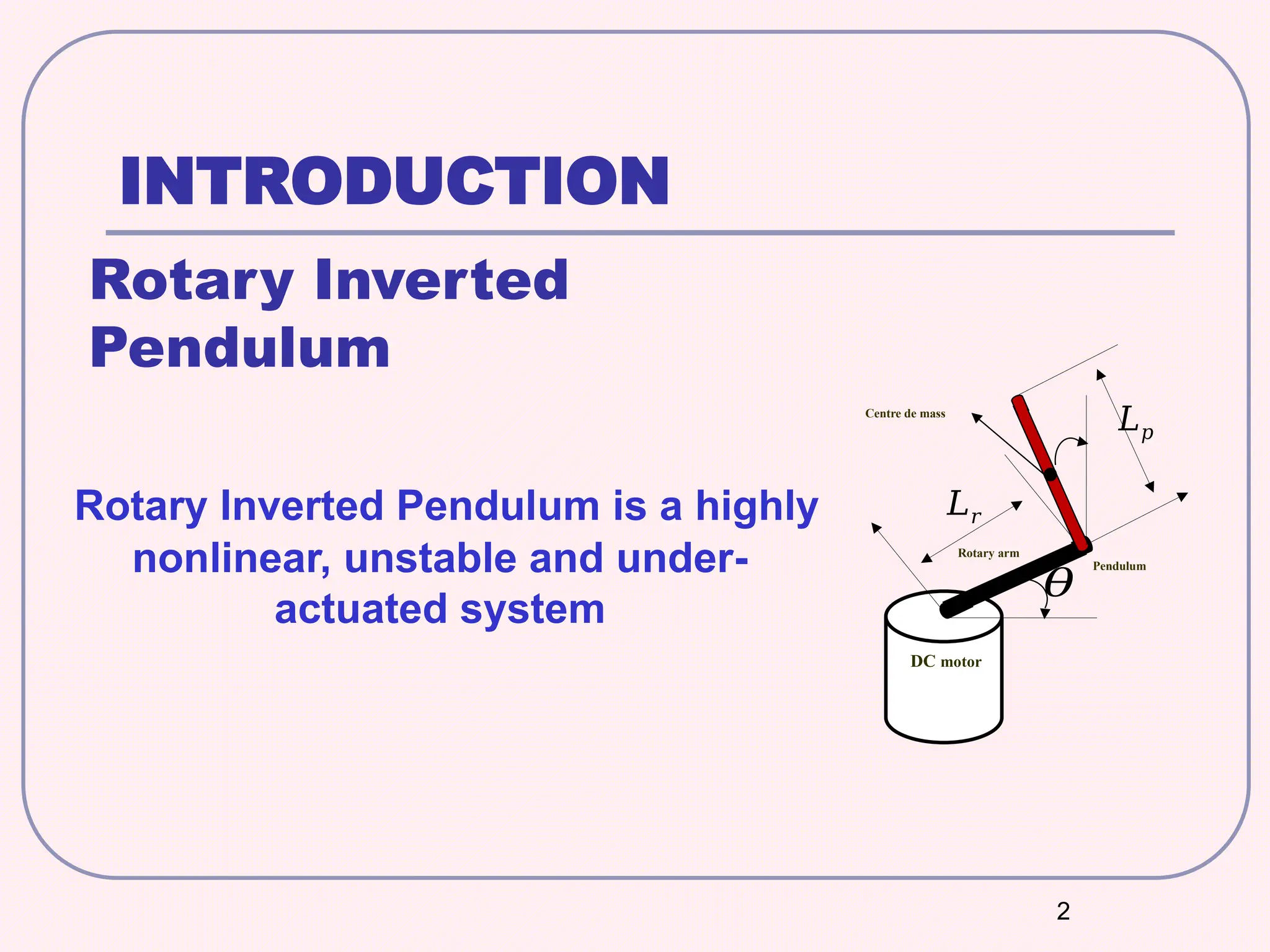 Sliding Mode Control for (RIP) Rotary Inverted Pendulum | PPTX