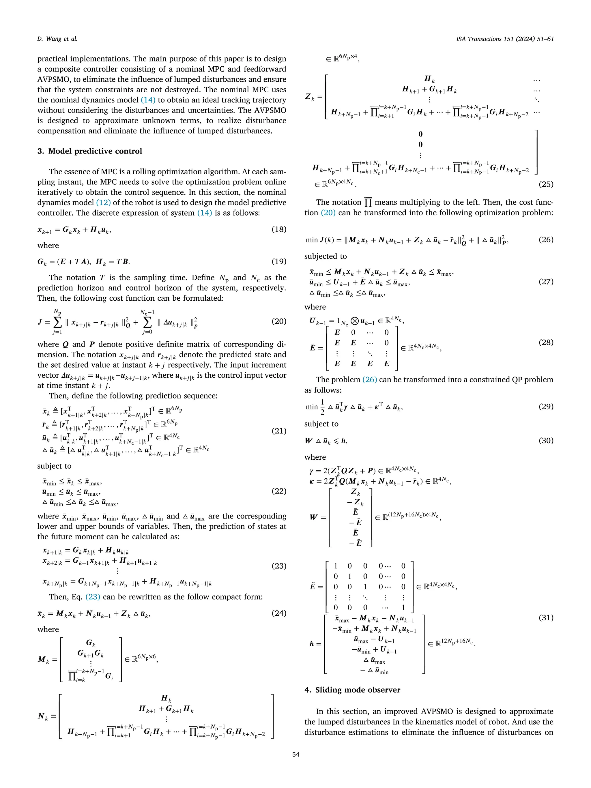 Sliding Mode Observer Based Model Predictive Tracking Control For